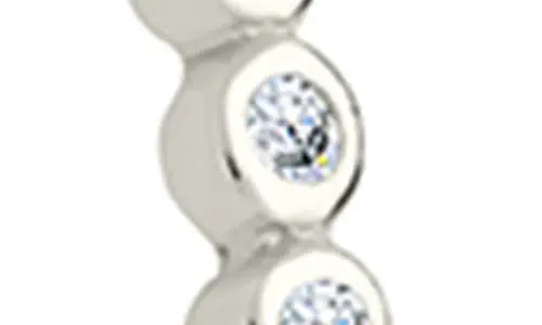 Sterling Forever Bezel Cubic Zirconia Hoop Earrings - Silver
