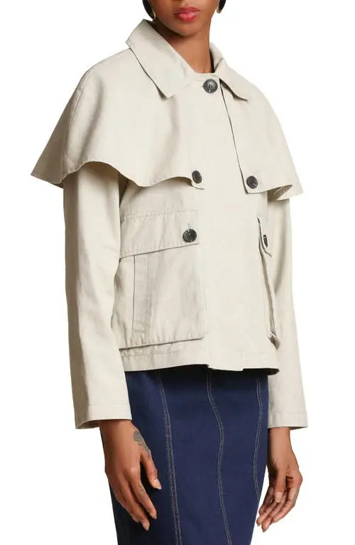 Avec Les Filles Cotton Cape Jacket