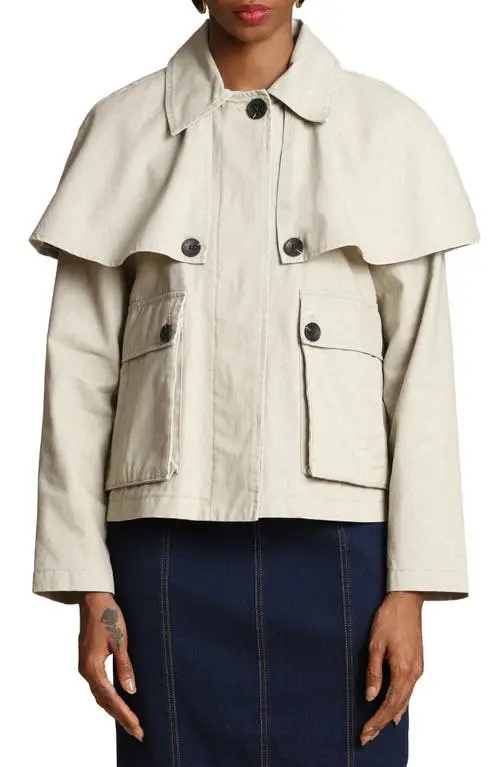 Avec Les Filles Cotton Cape Jacket