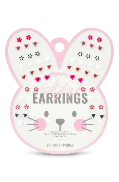 ISCREAM Bunny Stick-on Earrings - Pink Multi