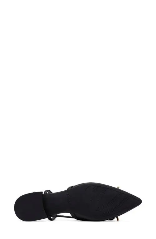 Clarks Sensa Bow Slingback Flat - Black Leather