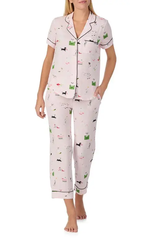 Kate Spade New York Print Crop Pajamas - Pink Multi