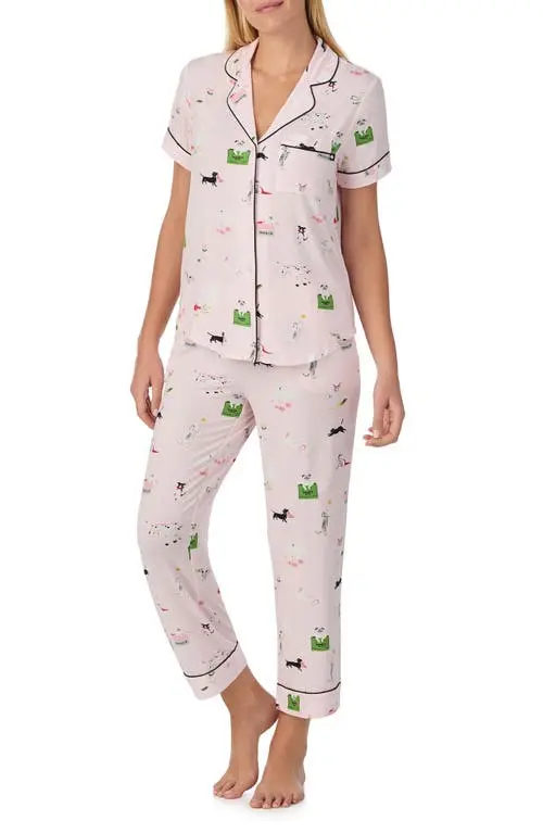 Kate Spade New York Print Crop Pajamas - Pink Multi
