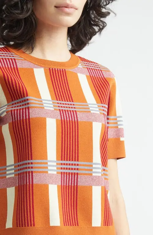 ZANKOV Leo Jacquard Check Fitted Sweater