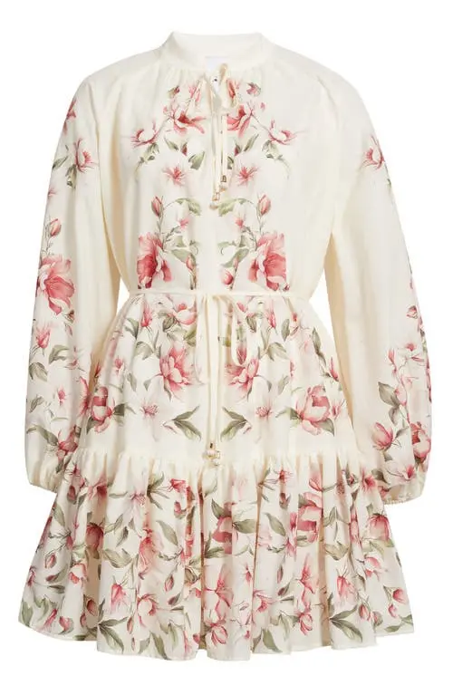 Sam Edelman Floral Print Long Sleeve Dress