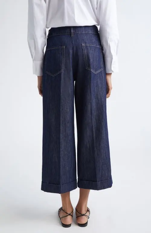 Max Mara Efedra Crop Wide-leg Denim Pants