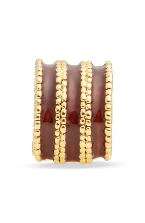 KARINE SULTAN Enamel Inlay Statement Ring