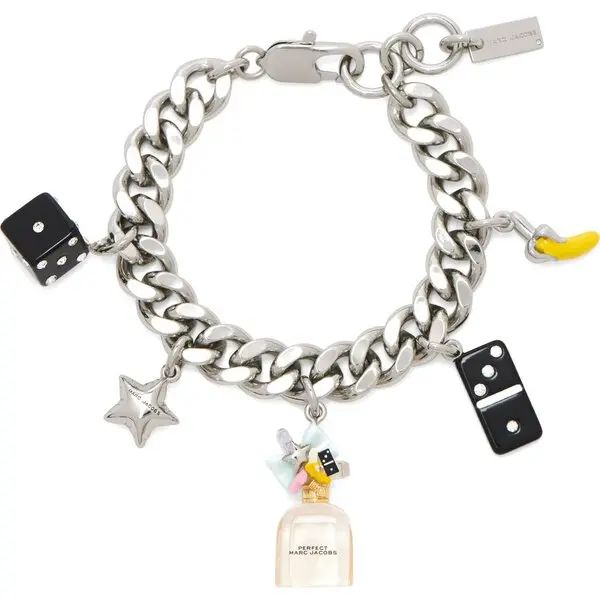 Marc Jacobs Perfect Charm Bracelet - Silver/pink Multi