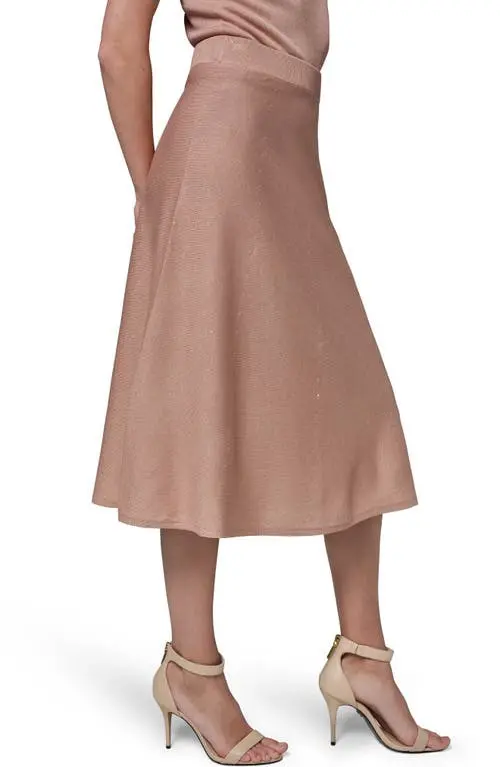 Donna Karan New York Sequin Embellished Midi Sweater Skirt