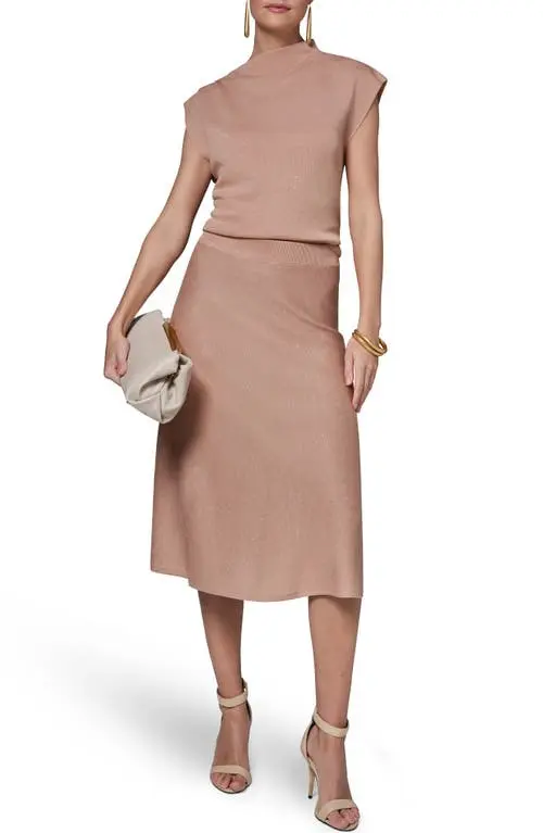 Donna Karan New York Sequin Embellished Midi Sweater Skirt