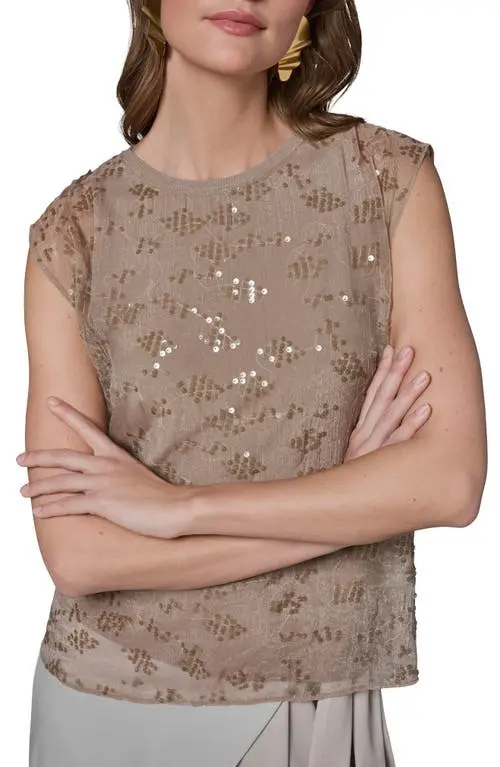 Donna Karan New York Sequin Detail Top