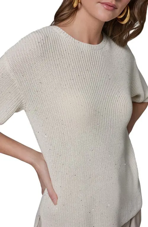 Donna Karan New York Sequin Elbow-length Sleeve Sweater