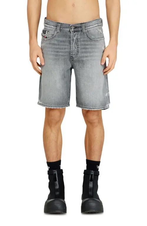 DIESEL® Regular-short Distressed Denim Shorts