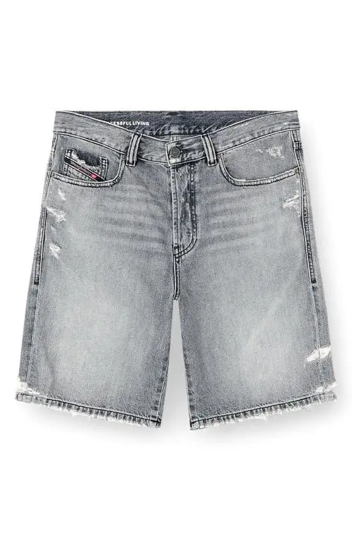 DIESEL® Regular-short Distressed Denim Shorts