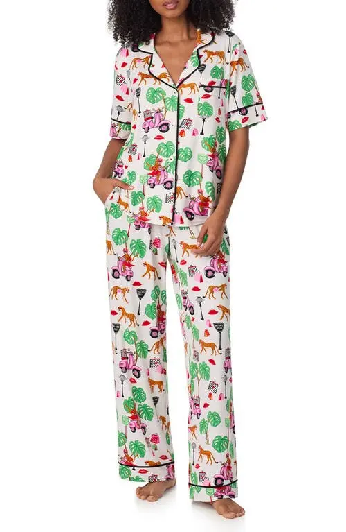 ROOM SERVICE Printed Pajamas - White/print