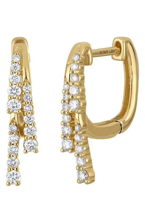 Bony Levy Audrey Diamond Pavé Hoop Earrings - 18k Gold
