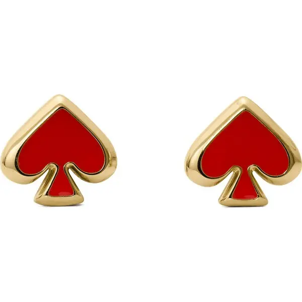Kate Spade New York Enamel Spade Stud Earrings - Hot Cinnamon