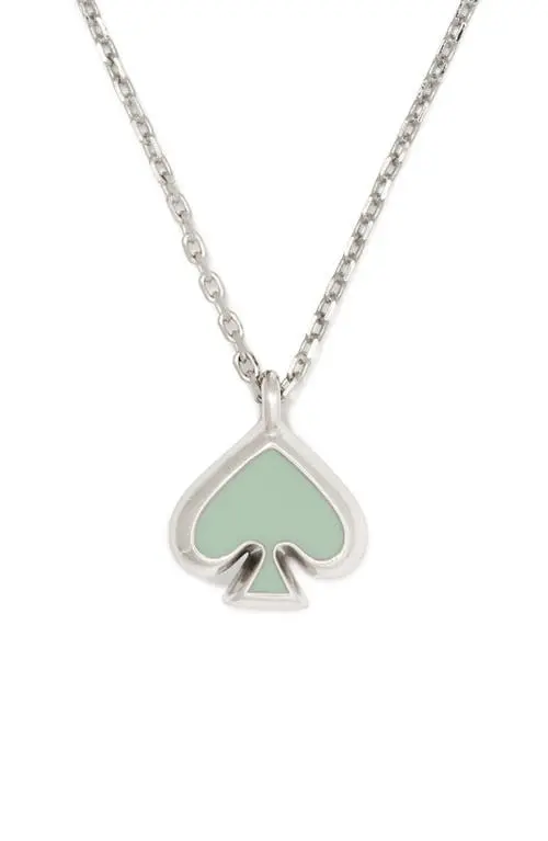 Kate Spade New York Mini Spade Pendant Necklace - Green/silver