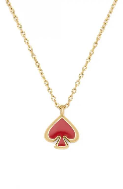 Kate Spade New York Mini Spade Pendant Necklace - Hot Cinnamon