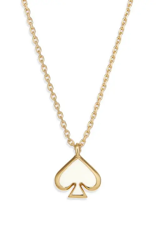 Kate Spade New York Mini Spade Pendant Necklace - White