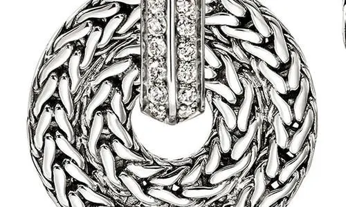 John Hardy Icon Link Frontal Hoop Earrings - Silver