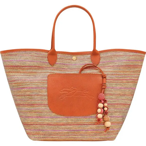 Longchamp Large Le Pliage Panier Raffia Tote