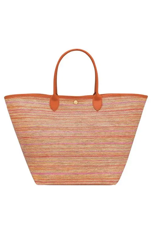 Longchamp Large Le Pliage Panier Raffia Tote
