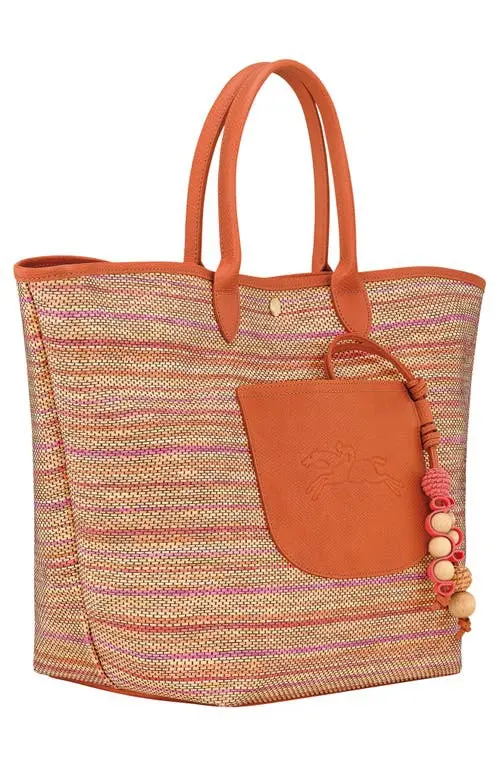 Longchamp Large Le Pliage Panier Raffia Tote