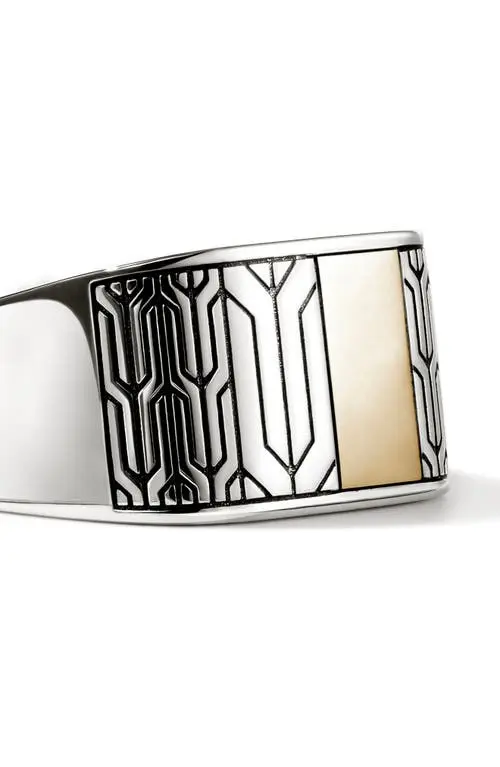 John Hardy Icon 50 Mixed Metal Signet Ring - Silver And Gold