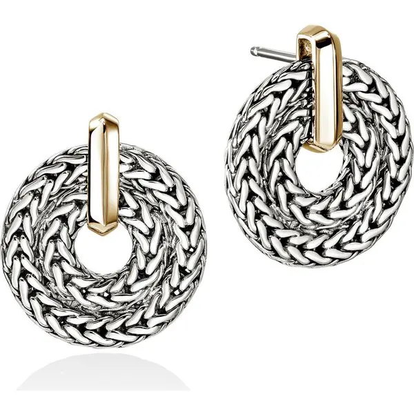 John Hardy Icon Mixed Metal Drop Earrings - Silver And Gold