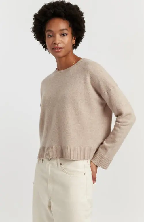 Chinti & Parker Lightweight Wool-cashmere Relaxed Sweater - Soft Oat