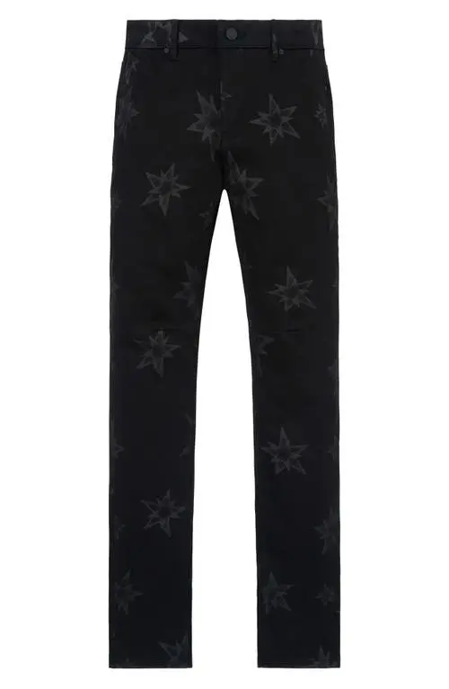 RtA Bryant Allover Star Skinny Jeans - Black Allover Star