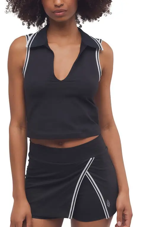 Free People Forehand Faux Wrap Skort - Black