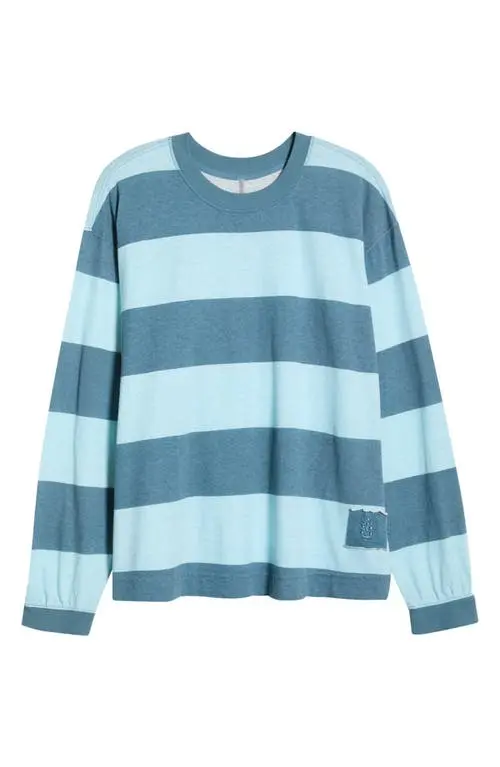 Free People Printed Hustle Layer T-shirt - Blue Combo