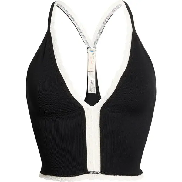 Free People Ace In Lace Trim Camisole - Black