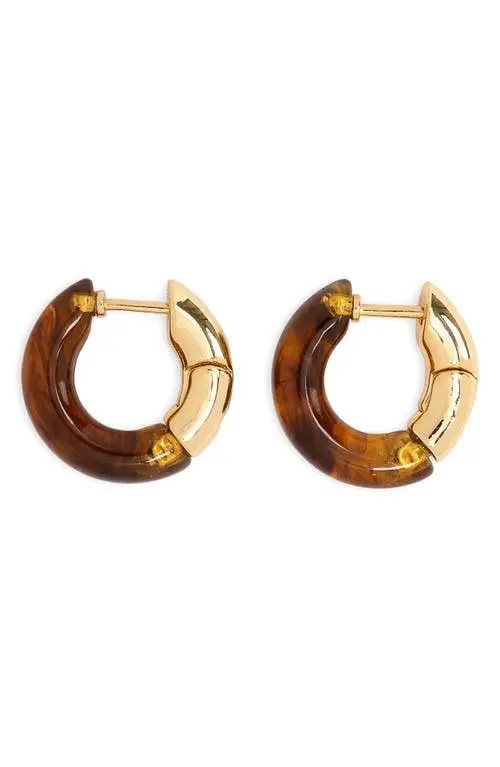 PETIT MOMENTS Acacia Resin Hoop Earrings - Brown