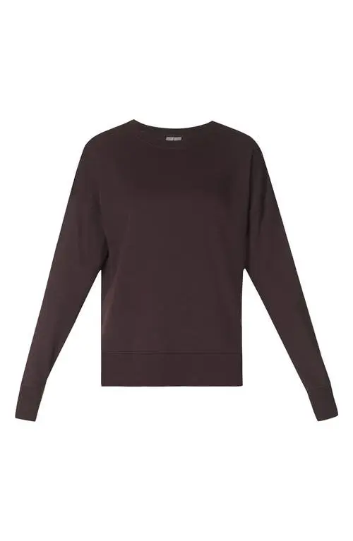 Sweaty Betty After Class Stripe Longline Sweatshirt - Sable Brown