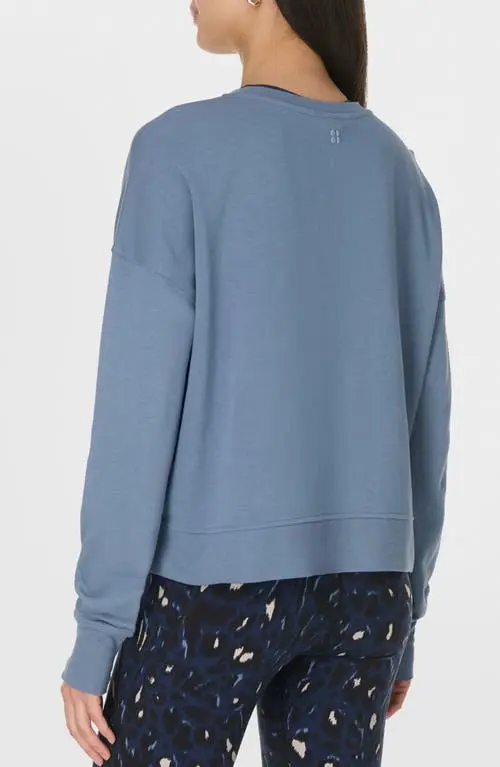 Sweaty Betty Boxy Cropped Sweatshirt - Luxe Blue