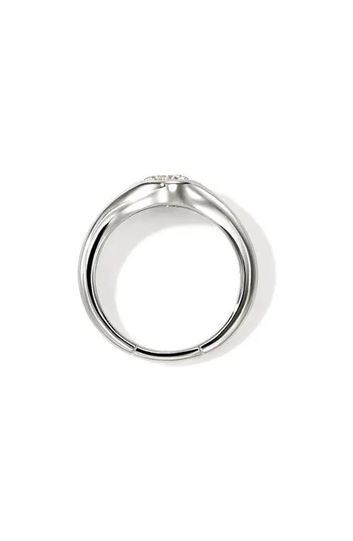 John Hardy Sterling Lab-grown Diamond Ring - Silver