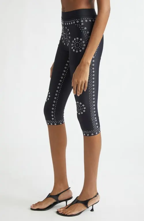 Coperni Mantra Print Cycling Capri Leggings