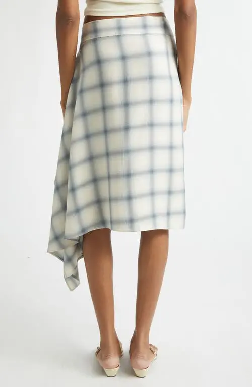 Coperni Check Zero Waste Asymmetric Skirt - Blue Check Blu