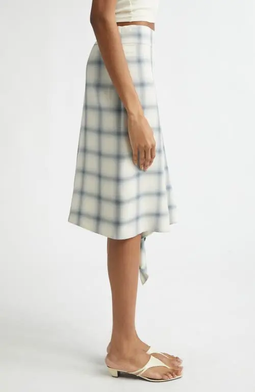 Coperni Check Zero Waste Asymmetric Skirt - Blue Check Blu