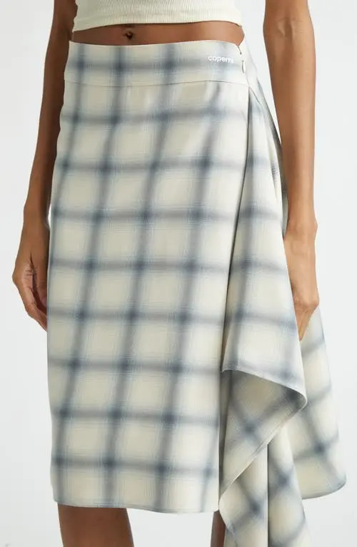 Coperni Check Zero Waste Asymmetric Skirt - Blue Check Blu