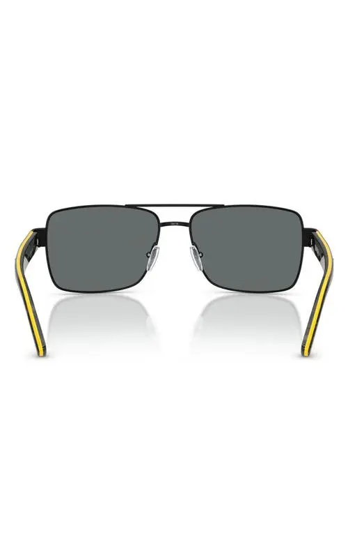 SCUDERIA FERRARI 59mm Polarized Rectangular Sunglasses
