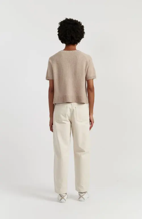 Chinti & Parker Lightweight Wool-cashmere Button-front T-shirt