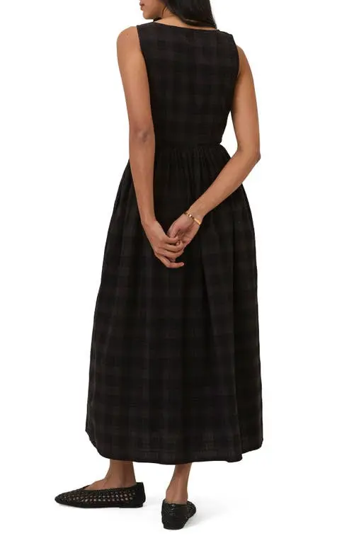 NOBODY'S CHILD Cora Plaid Midi Dress