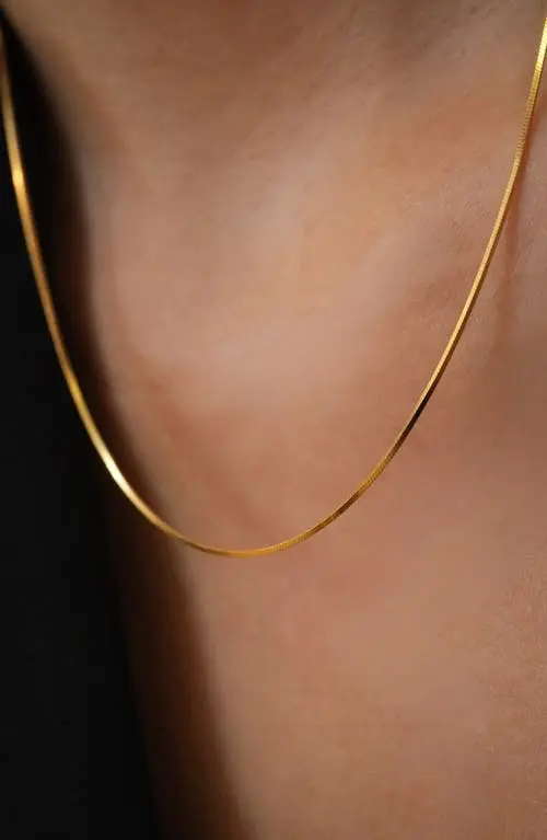 Argento Vivo Snake Chain Necklace - Gold