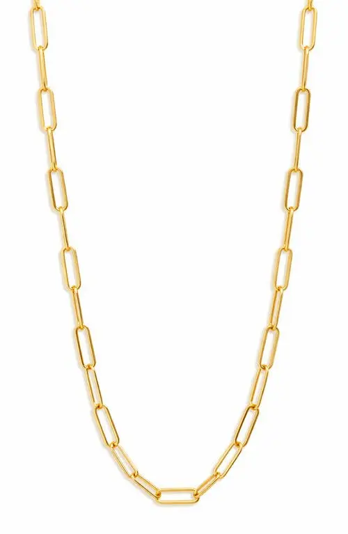 Argento Vivo Paper Clip Chain Necklace - Gold