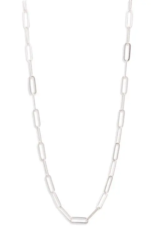 Argento Vivo Paper Clip Chain Necklace - Silver
