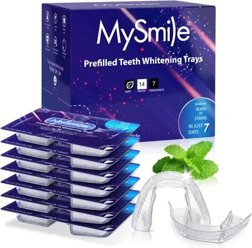 MYSMILE Prefilled Teeth Whitening Trays Kit - Purple